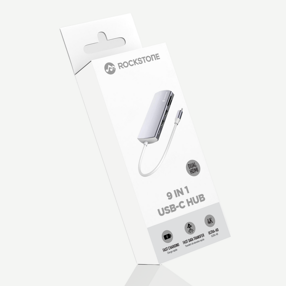 Rockstone USB-C 9-in-1 Dual HDMI Hub – Rockstone Audio